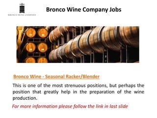 Bronco Wine Company Jobs | PPT