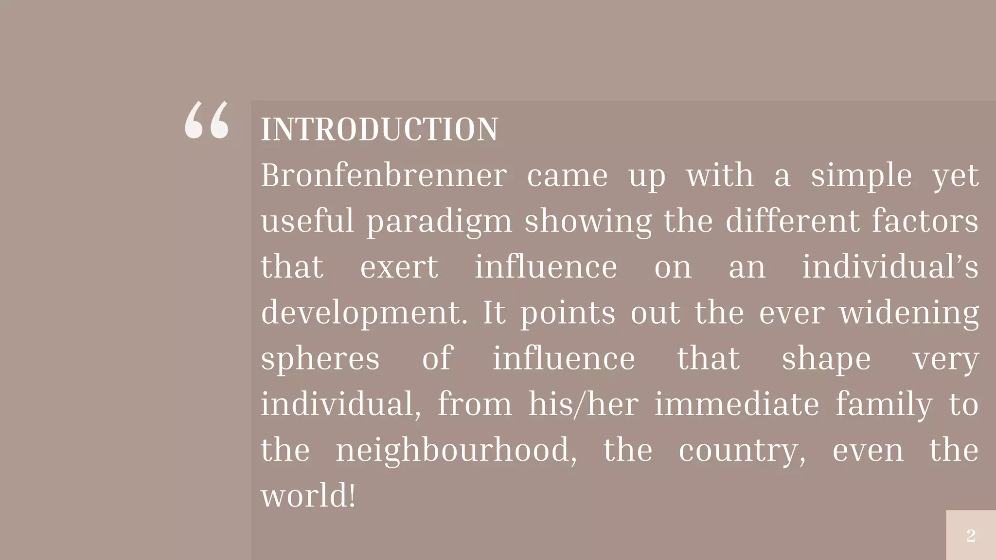 Bronfenbrenner’s Ecological Theory | PPTX