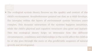 Bronfenbrenner’s Ecological Theory | PPTX