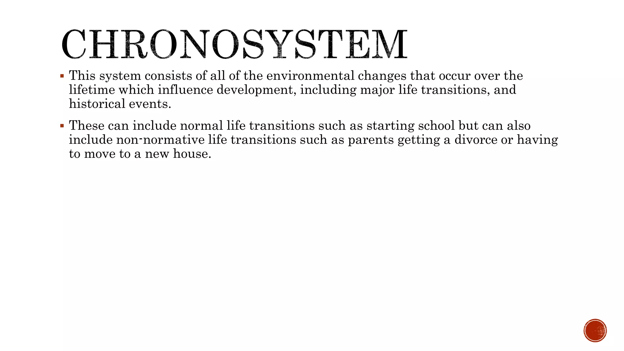 Bronfenbrenner’s ecological theory report | PPTX