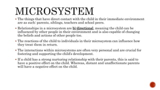 Bronfenbrenner’s ecological theory report | PPTX