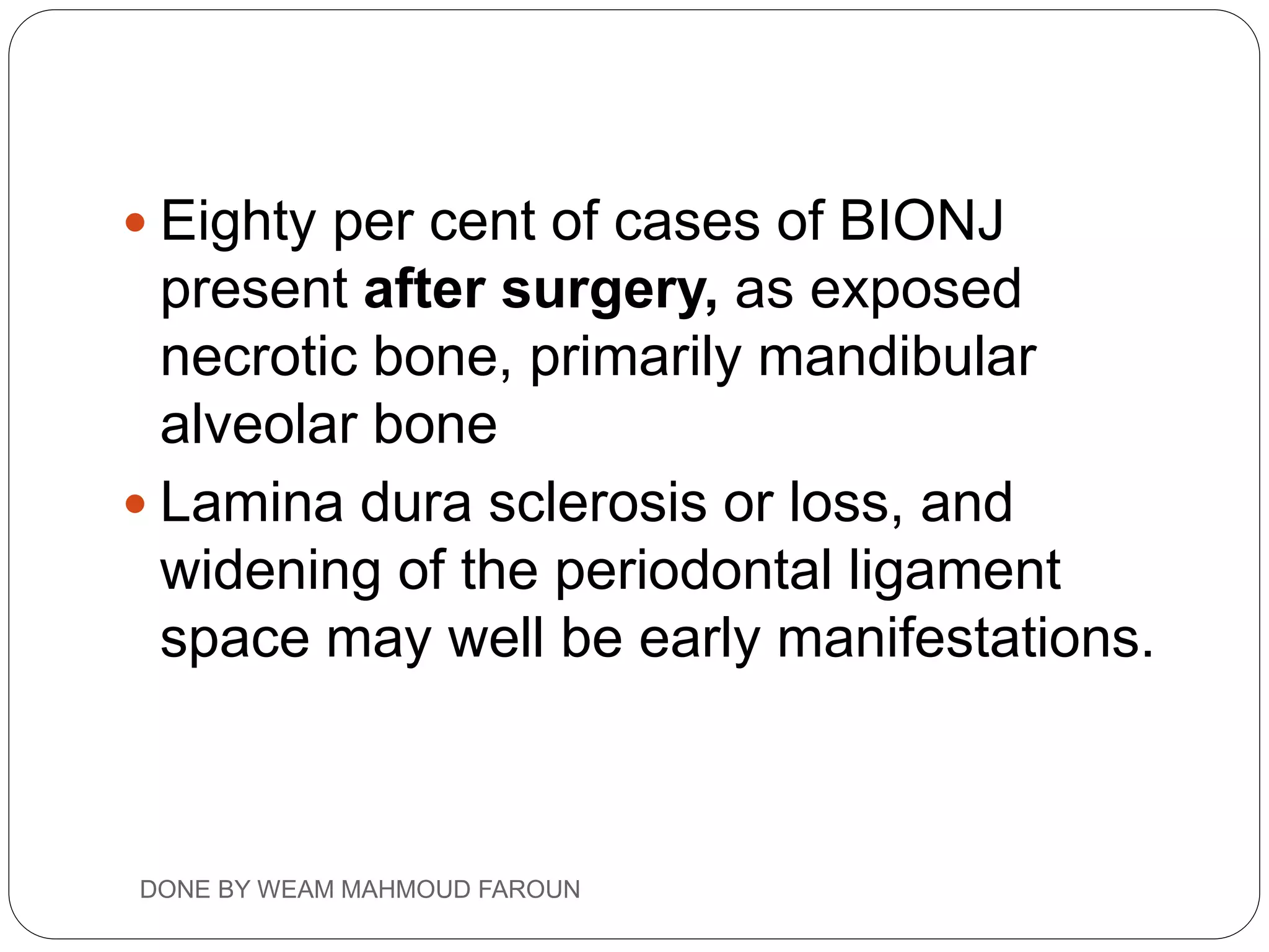 BRONJ bisphosphonates osteonecrosis of jaw | PPTX