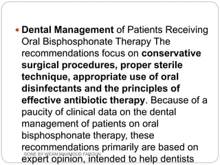 BRONJ bisphosphonates osteonecrosis of jaw | PPTX