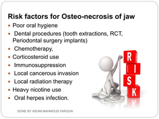 BRONJ bisphosphonates osteonecrosis of jaw | PPTX