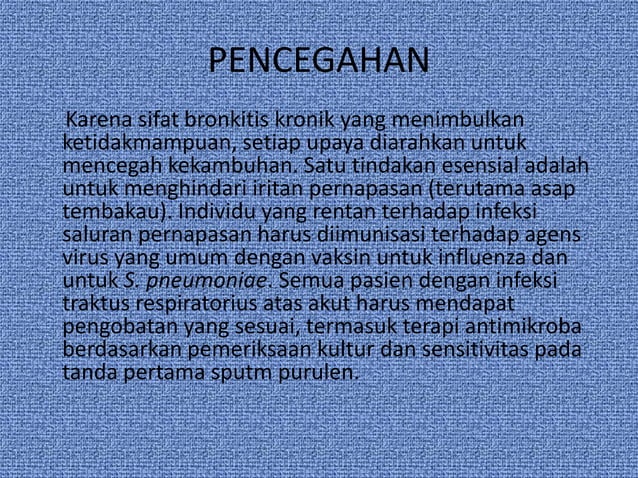 Bronkhitis kronis | PPTX
