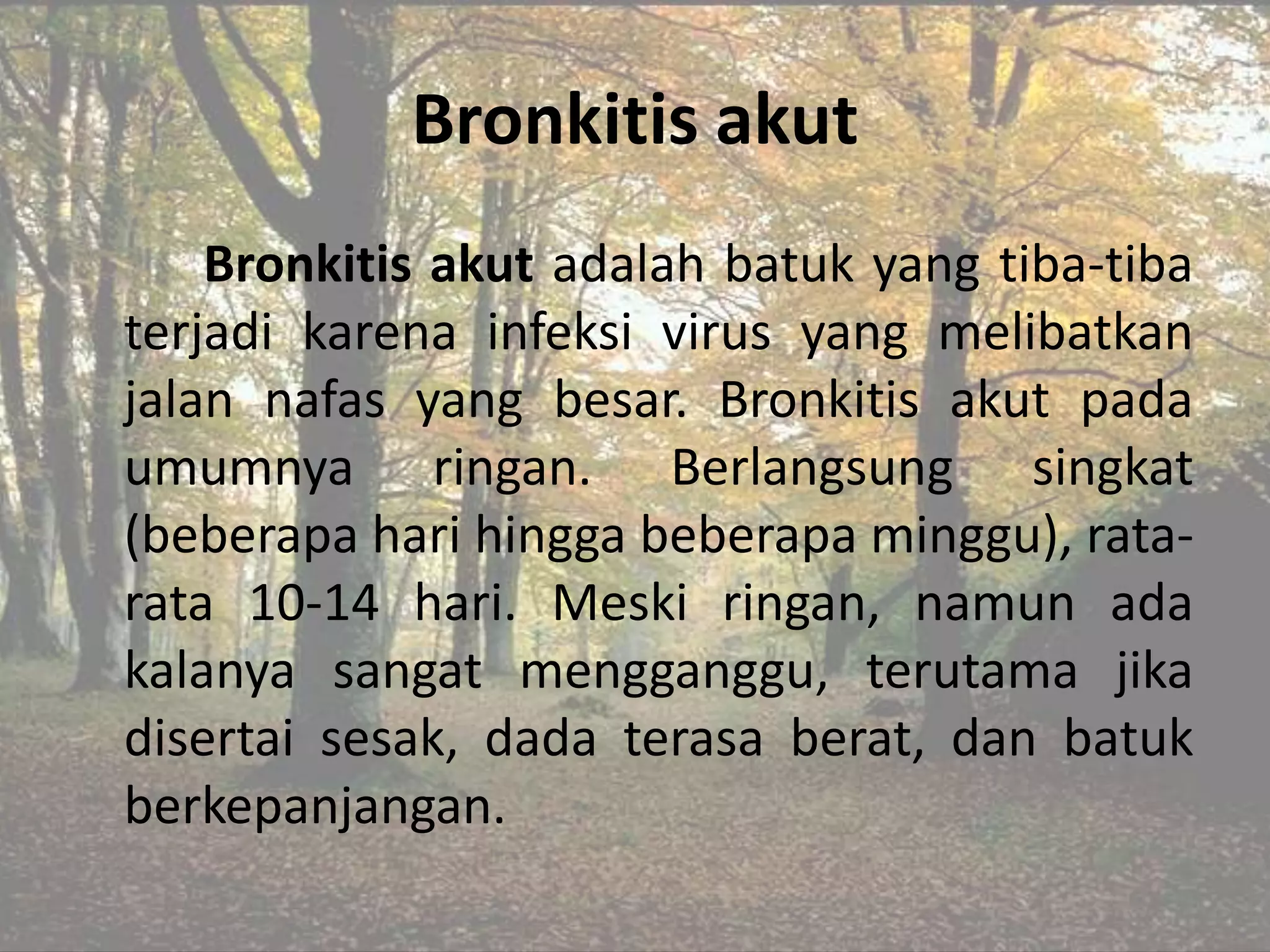 Bronkitis ppt | PPTX