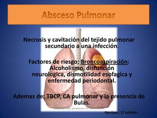 Bronquiectasias Y Abscesos Pulmonares | PPTX | Lung and Respiratory ...
