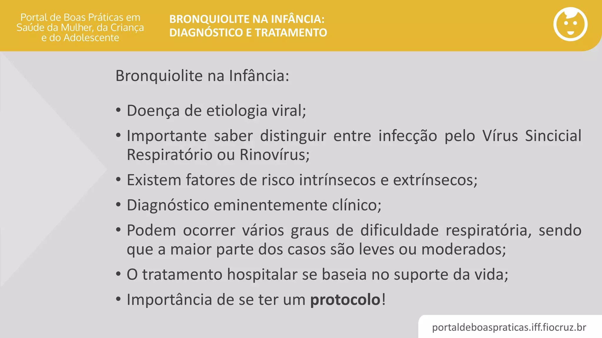 Bronquiolite na Infância: diagnóstico e tratamento | PDF
