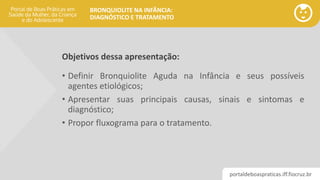 Bronquiolite na Infância: diagnóstico e tratamento | PDF