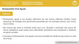 Bronquiolite na Infância: diagnóstico e tratamento | PDF