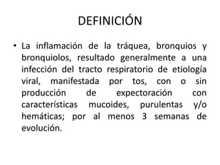 Bronquitis y bronquiolitis | PPTX