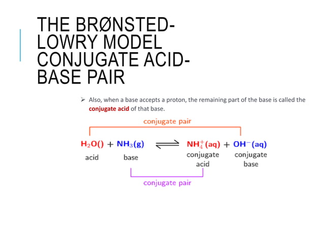 Bronsted lowry acid and base | PPT | Chemistry | Science