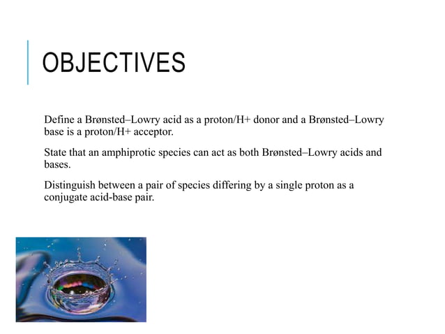 Bronsted lowry acid and base | PPT | Chemistry | Science