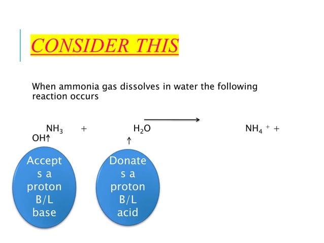 Bronsted lowry acid and base | PPT | Chemistry | Science