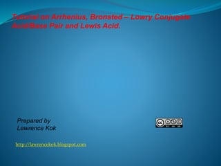 IB Chemistry on Arrhenius, Bronsted Lowry Conjugate acid base pair and ...