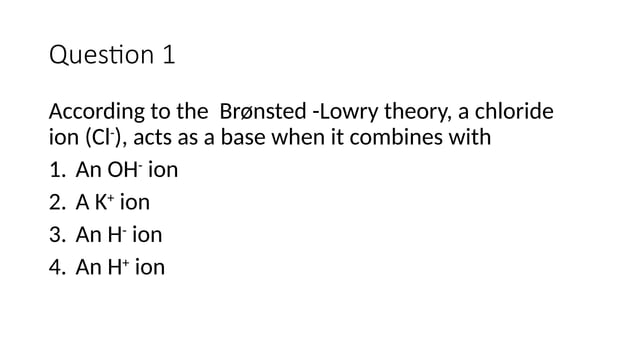 Bronsted Lowry Acids and Bases in chemisty . pptx | PPTX