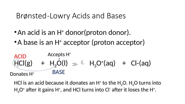 Bronsted Lowry Acids and Bases in chemisty . pptx | PPTX