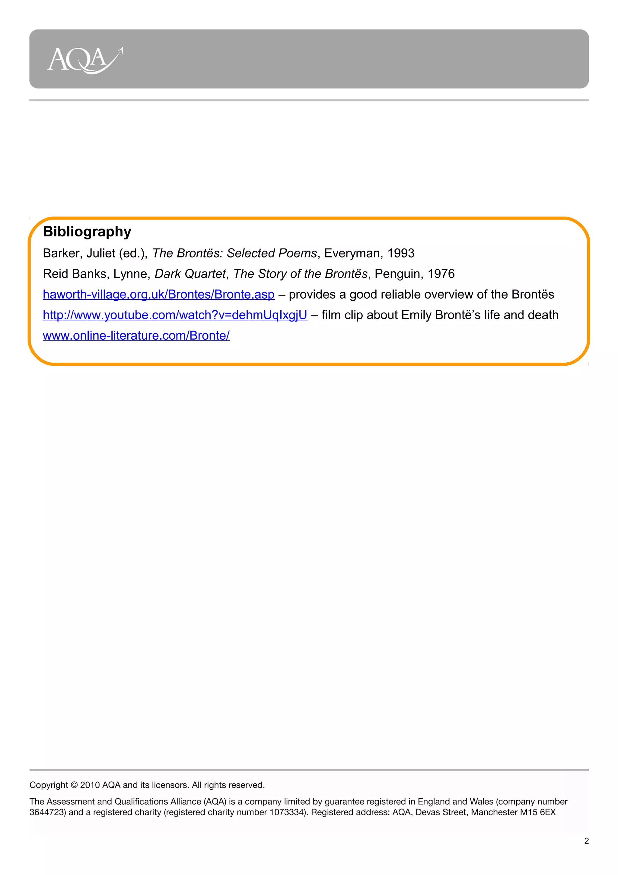 Bronte context spellbound cloze | DOC