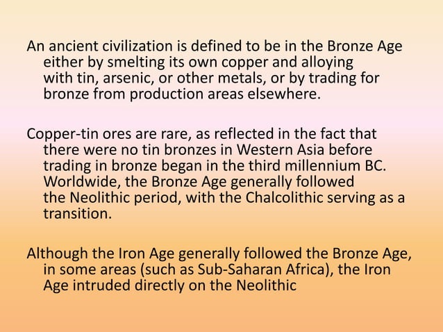 Bronze age history of world | PPTX