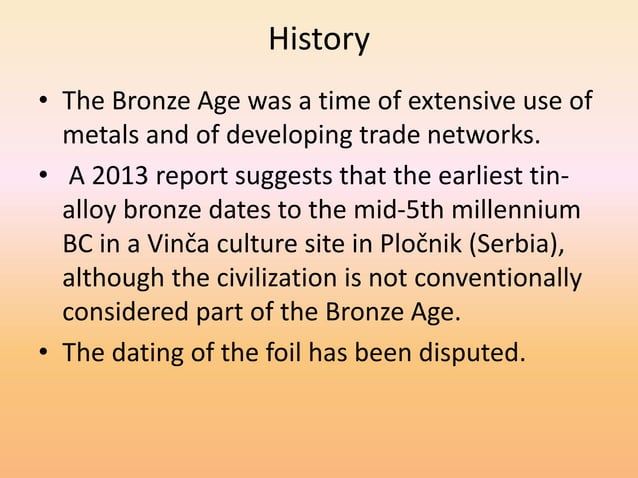 Bronze age history of world | PPTX