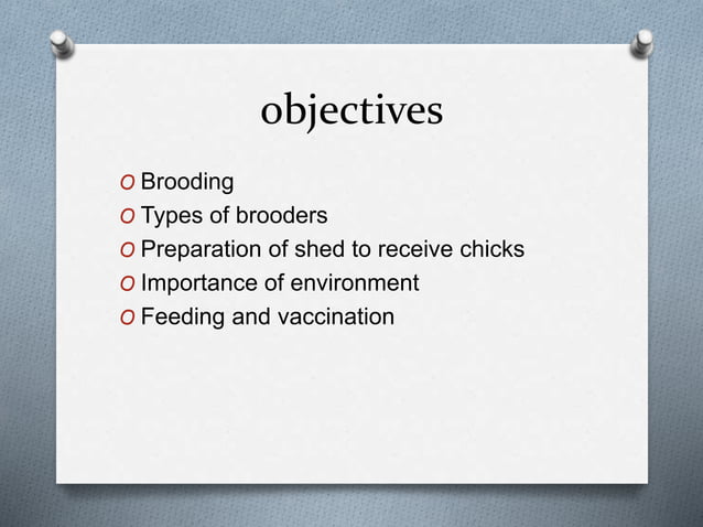 Brooding and management | PPTX