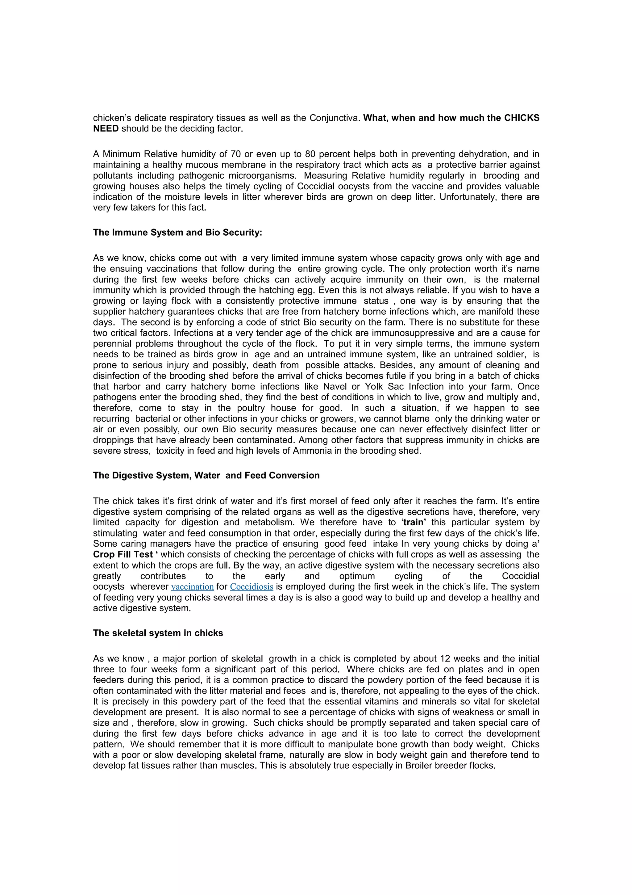 Brooding of chicks poultry | PDF