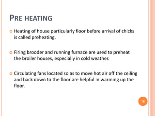 Brooding temperature practices of the broilers | PPTX