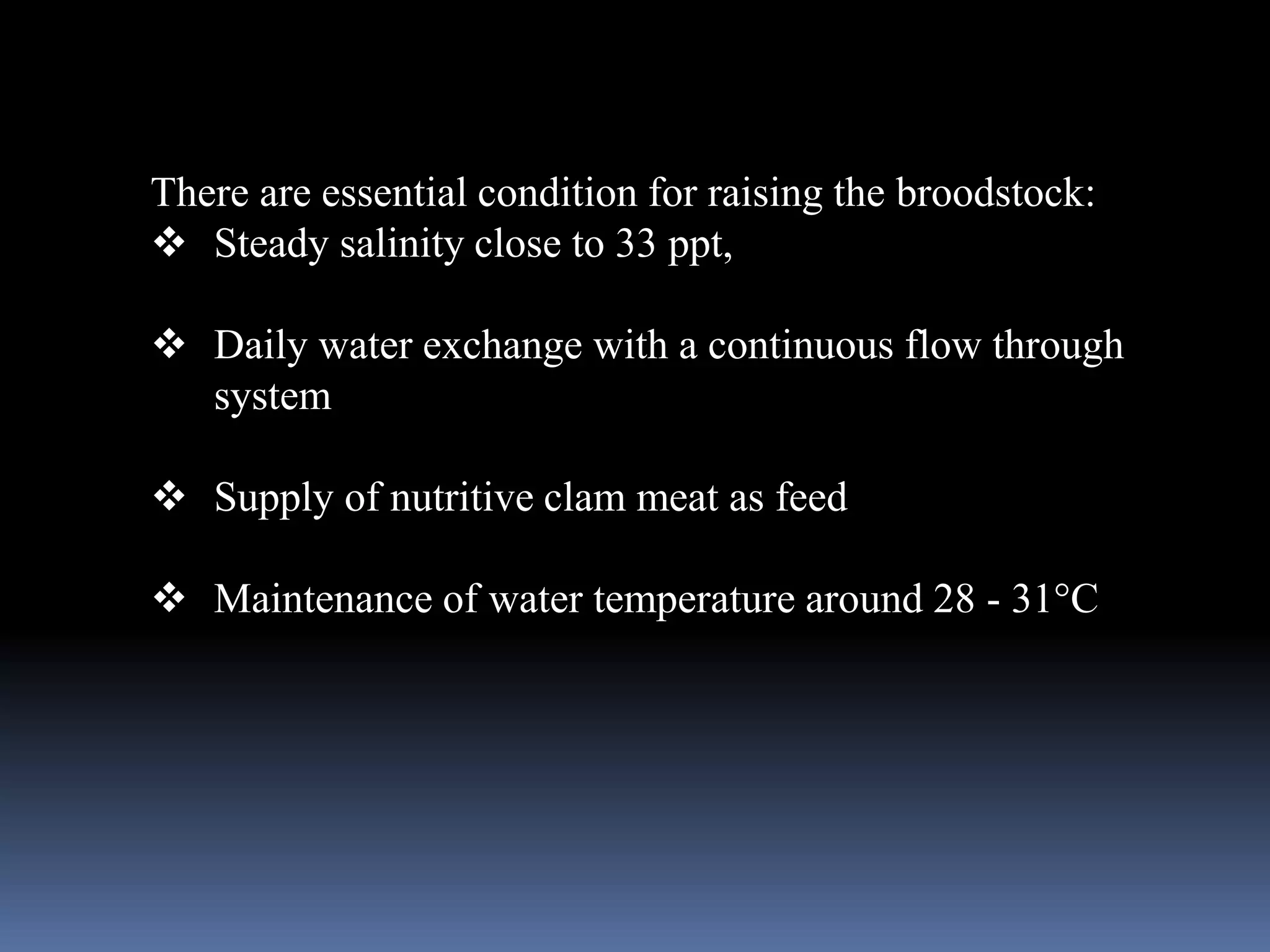 Brood stock management and larval rearing of mud crab scylla serrata ...