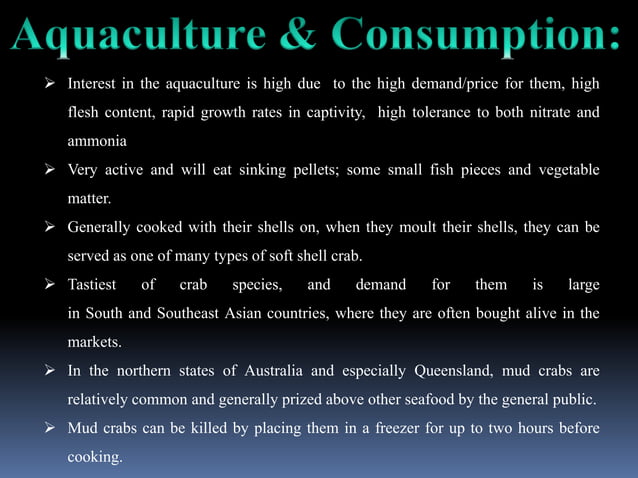 Brood stock management and larval rearing of mud crab scylla serrata ...