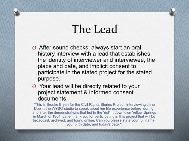 Brooke Bryan— Structured life story interview technique for Oral ...