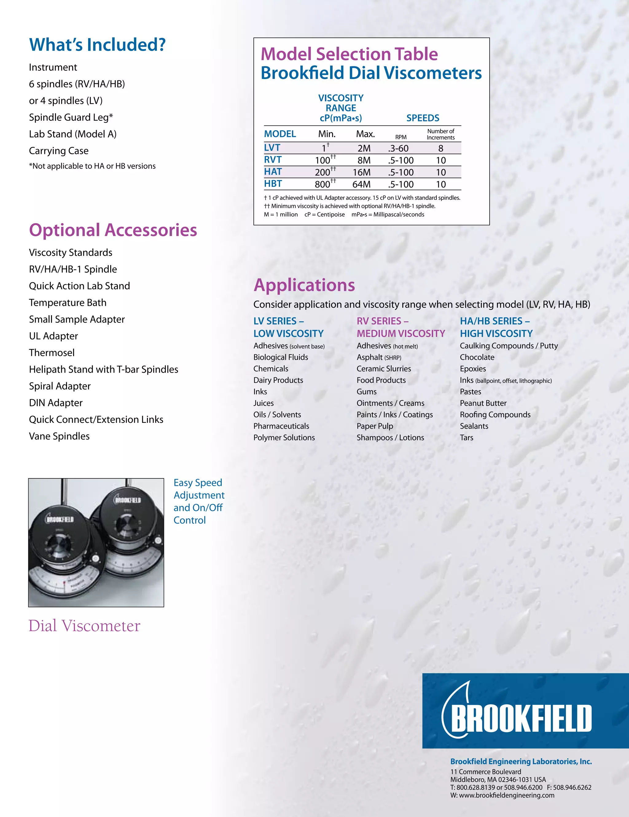 Brookfield Dial Reading Viscometer | PDF