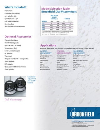 Brookfield Dial Reading Viscometer | PDF | Chemistry | Science