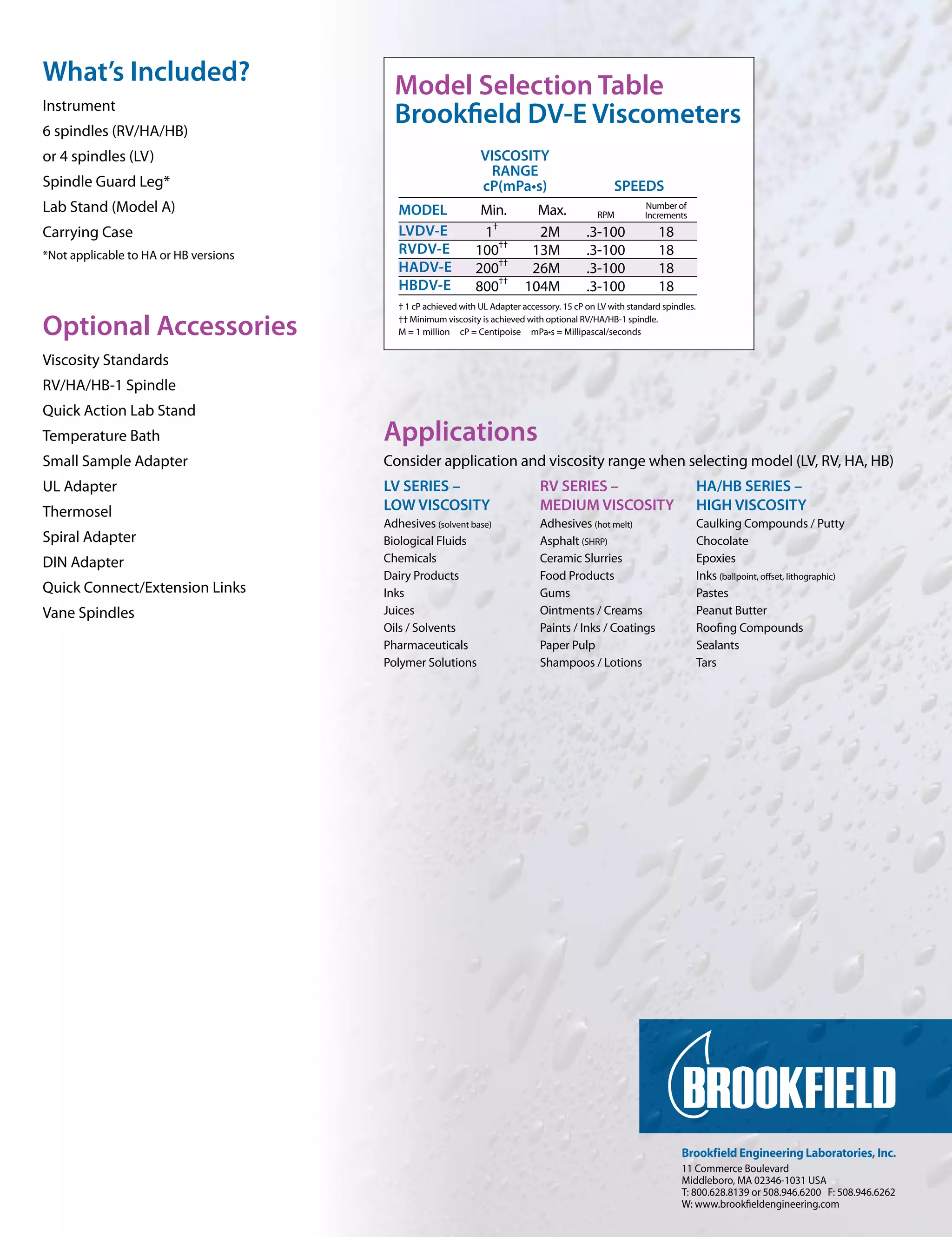 Brookfield Dv E Viscometer | PDF