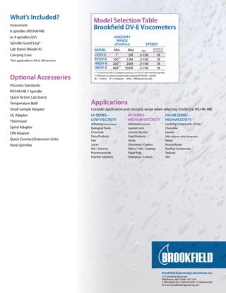 Brookfield Dv E Viscometer | PDF