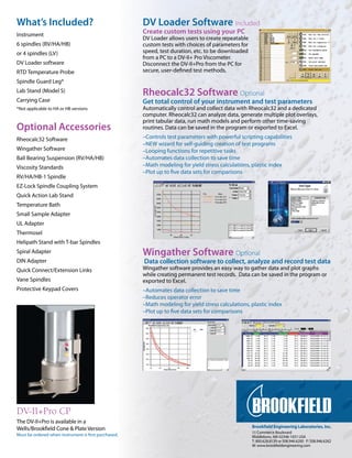 Brookfield Dv Ii + Pro Viscometer | PDF