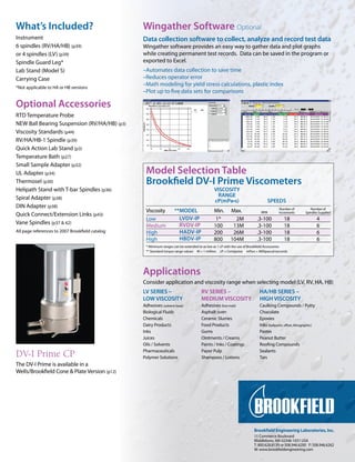 Brookfield Dvi Prime New Viscometer | PDF | Physics | Science