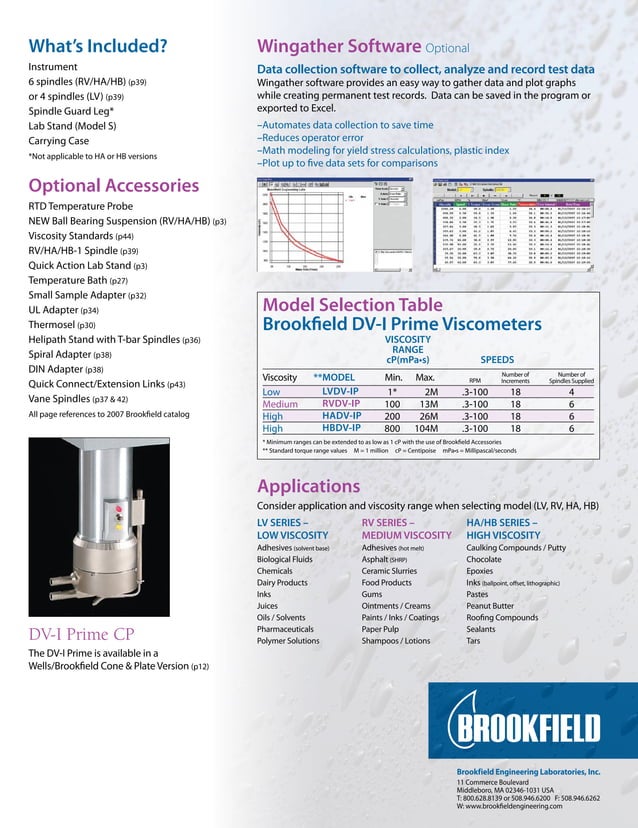 Brookfield Dvi Prime New Viscometer | PDF | Physics | Science