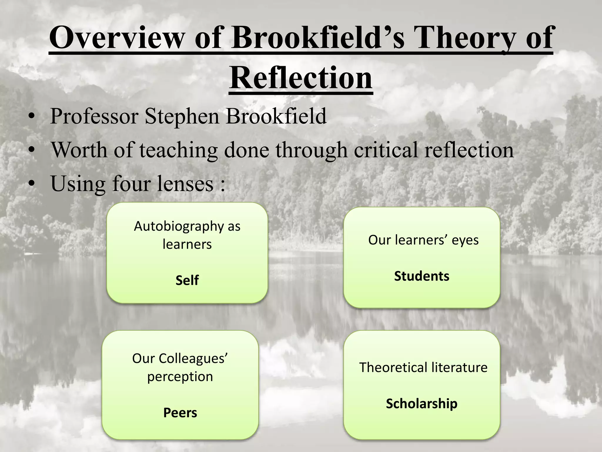Brookfields theory of reflection | PPTX