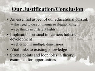 Brookfields theory of reflection | PPTX