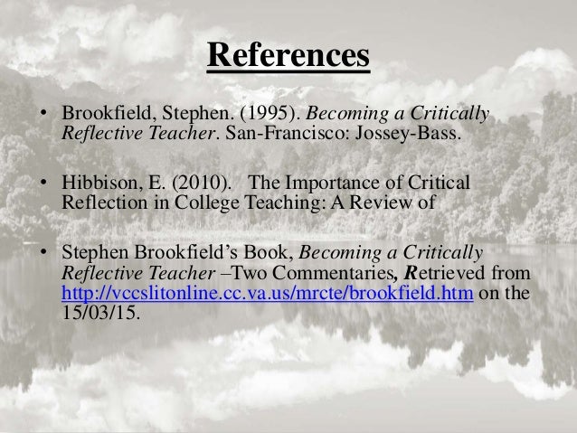 Brookfields theory of reflection