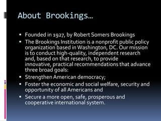 Brookings Institution- Policy | PPTX