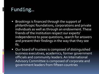 Brookings Institution- Policy | PPTX