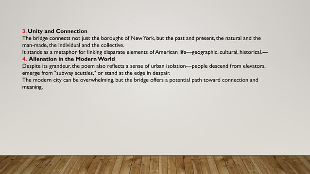 Brooklyn bridge by hart crane.ppt prepared by Noman | PPTX