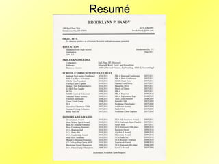 Brooklynn Bandy Career Portfolio | PPT