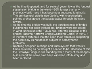 Brooklyn Bridge: A Case sudy | PPTX