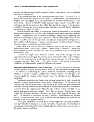 No Silver Bullet - Essence and Accident in Software Engineering | PDF