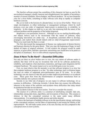 No Silver Bullet - Essence and Accident in Software Engineering | PDF