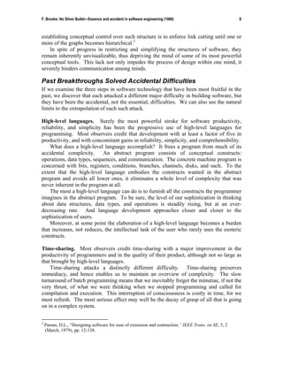 No Silver Bullet - Essence and Accident in Software Engineering | PDF