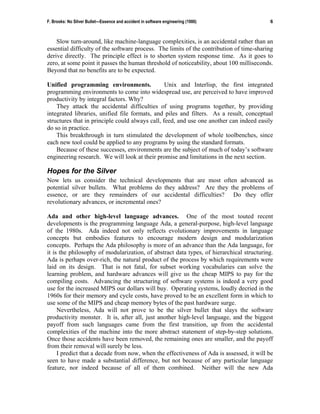 No Silver Bullet - Essence and Accident in Software Engineering | PDF