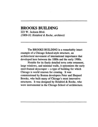 Brooks building | PDF